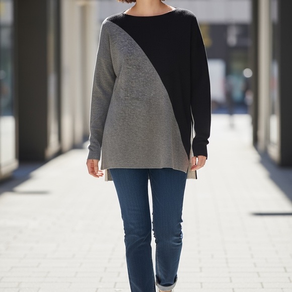 Philosophy | Sweaters | Philosophy Womens Black And Gray Diagonal ...
